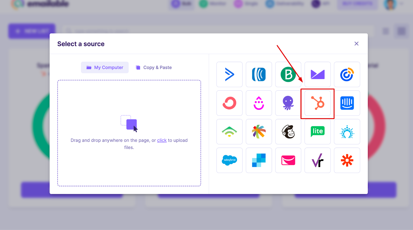 How to verify HubSpot Lists from Emailable?